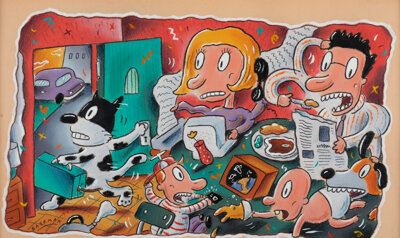 Gary Baseman | Family Cat | MutualArt