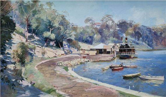 Phillip R. Pomroy | Ferry into Mosman (1991) | MutualArt