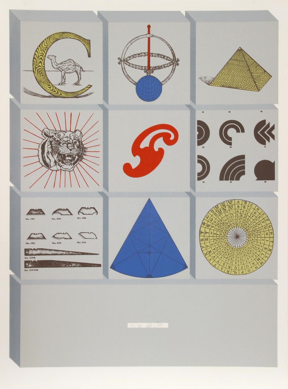 Lucio del Pezzo | Objects in Grid (Circa 1970) | MutualArt