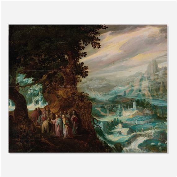 Kerstiaen de Keuninck | Christ accompanied by apostles on a mountain ...