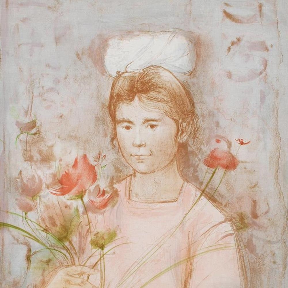 Edna Hibel | Mayan Princess Limited Edition Lithograph (30 x 41.5) by ...