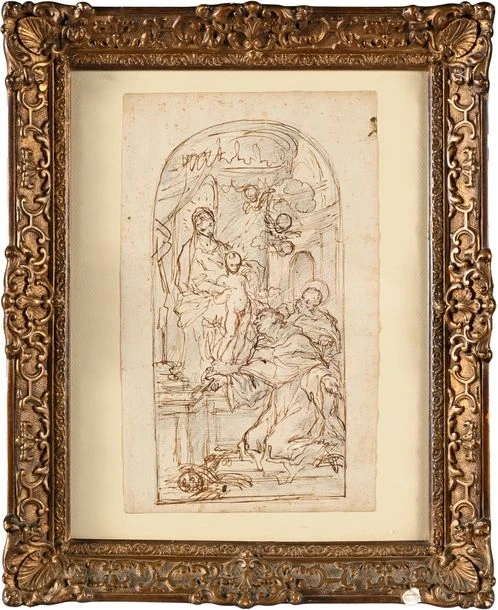 Agostino Masucci | Saint Anthony of Padua praying before the Virgin and ...