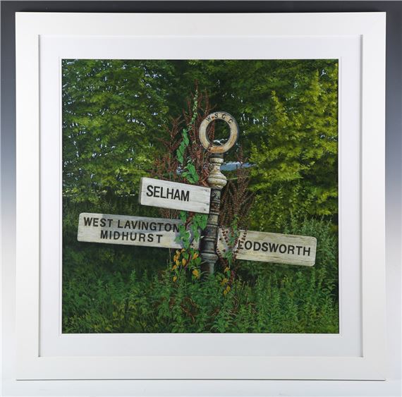 Clive Mcbain | Sussex signpost pointing to Selham | MutualArt