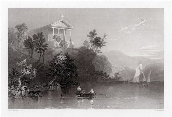 William Henry Bartlett | SIGNED 1800s William H. BARTLETT Engraving Chapel of our Lady FRAMED ...