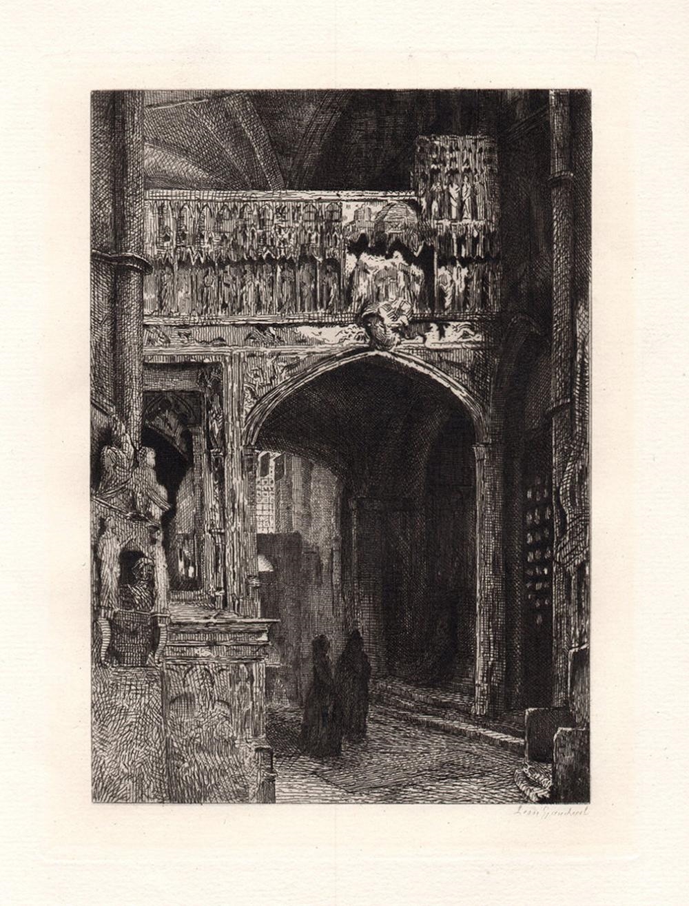 John William Inchbold | John William Inchbold Westminster Abbey etching ...
