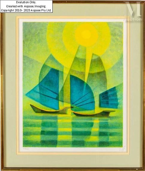 Louis Toffoli | Les voiles bleues (1987) | MutualArt