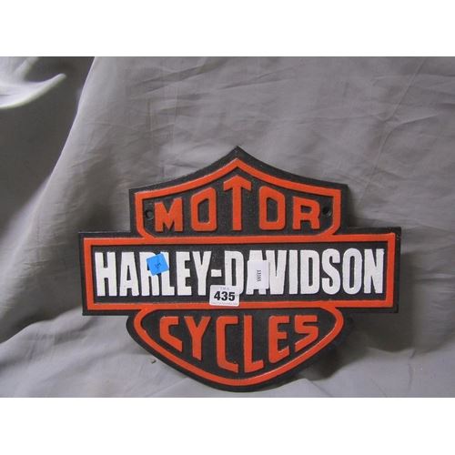 Harley Davidson | REPLICA CAST IRON HARLEY DAVIDSON SIGN | MutualArt