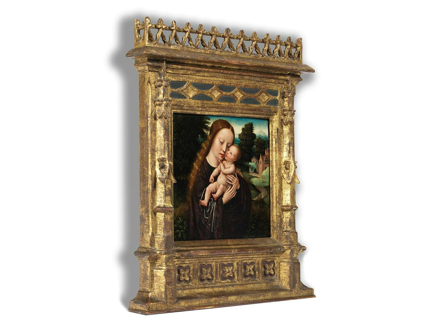 Ambrosius Benson | MARIA MIT DEM KINDE IN FEINER LANDSCHAFT | MutualArt