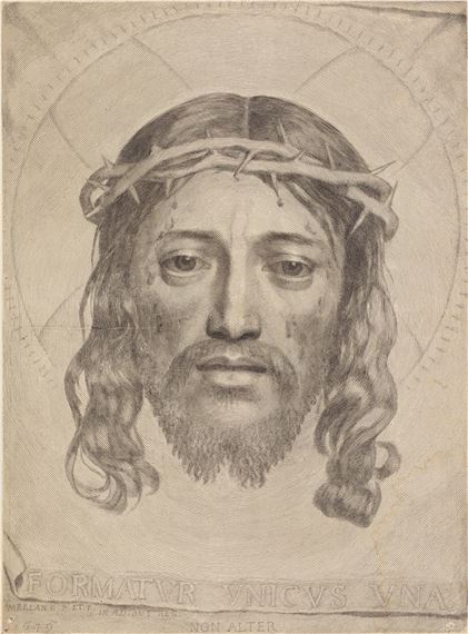 Claude Mellan | The holy face of Jesus Christ impressed on the veil of Veronica (1649) | MutualArt