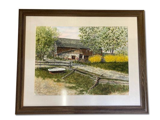 Paul Scarborough | Paul Scarborough. Watercolor/Paper: Barn | MutualArt