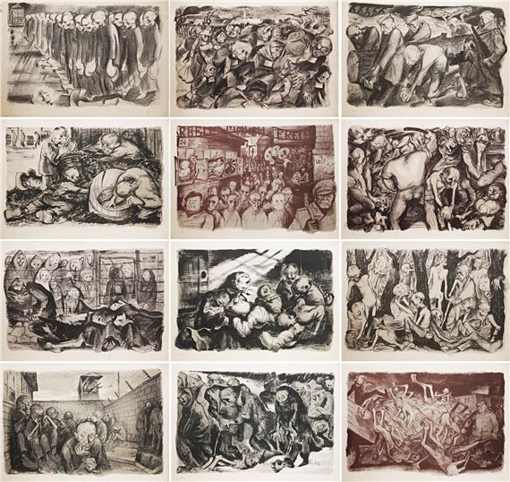 Leo Haas | 12 litografií z německých koncentračních táborů | MutualArt