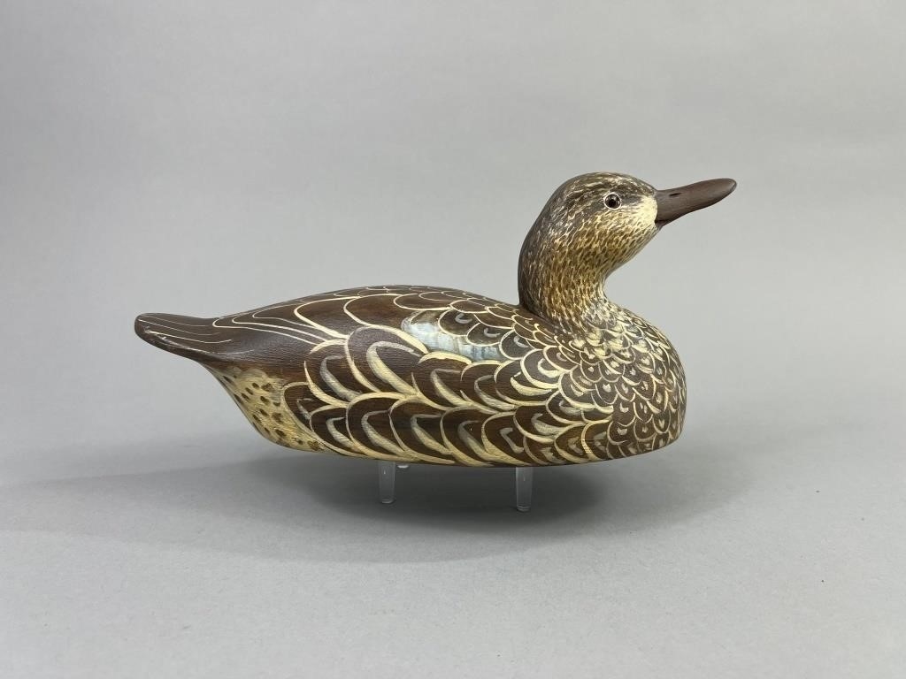 Pierre Bacon | Blue-Winged Teal Hen Duck Decoy | MutualArt