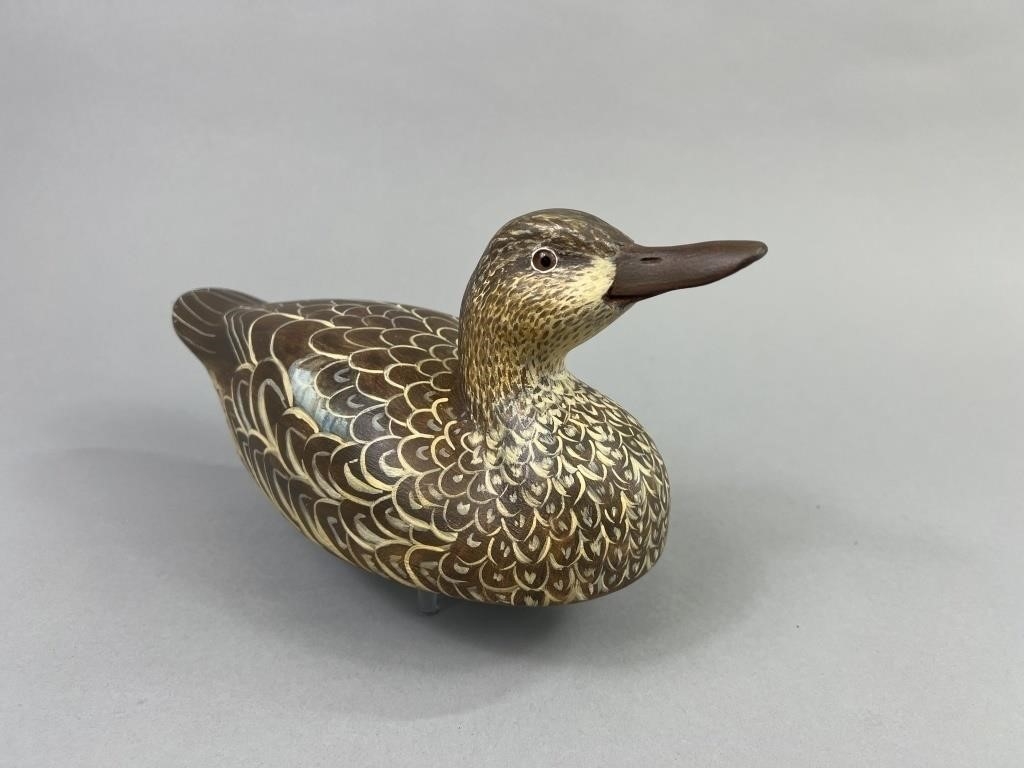 Pierre Bacon | Blue-Winged Teal Hen Duck Decoy | MutualArt