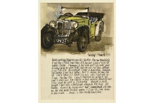 Percy Kelly | Illustrated letter Tuesday 7th March 1978 | MutualArt