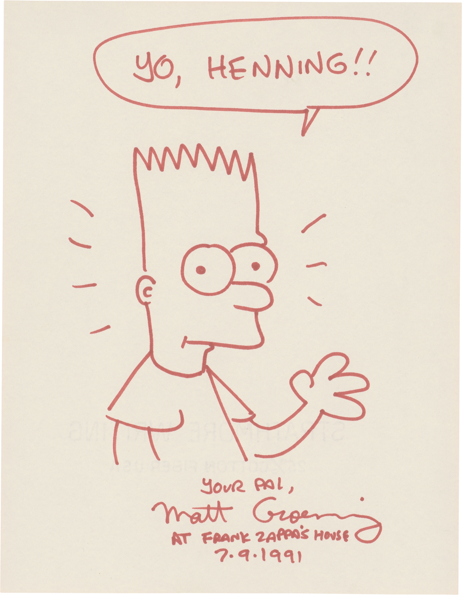Matt Groening | Bart Simpson (1991) | MutualArt
