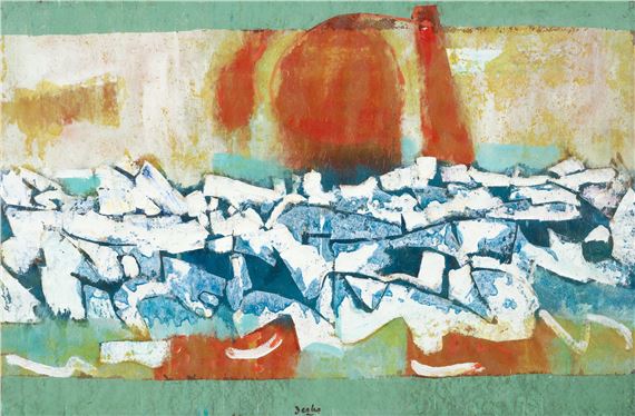 Karl Zerbe | Tundra - Floating Ice (1958) | MutualArt