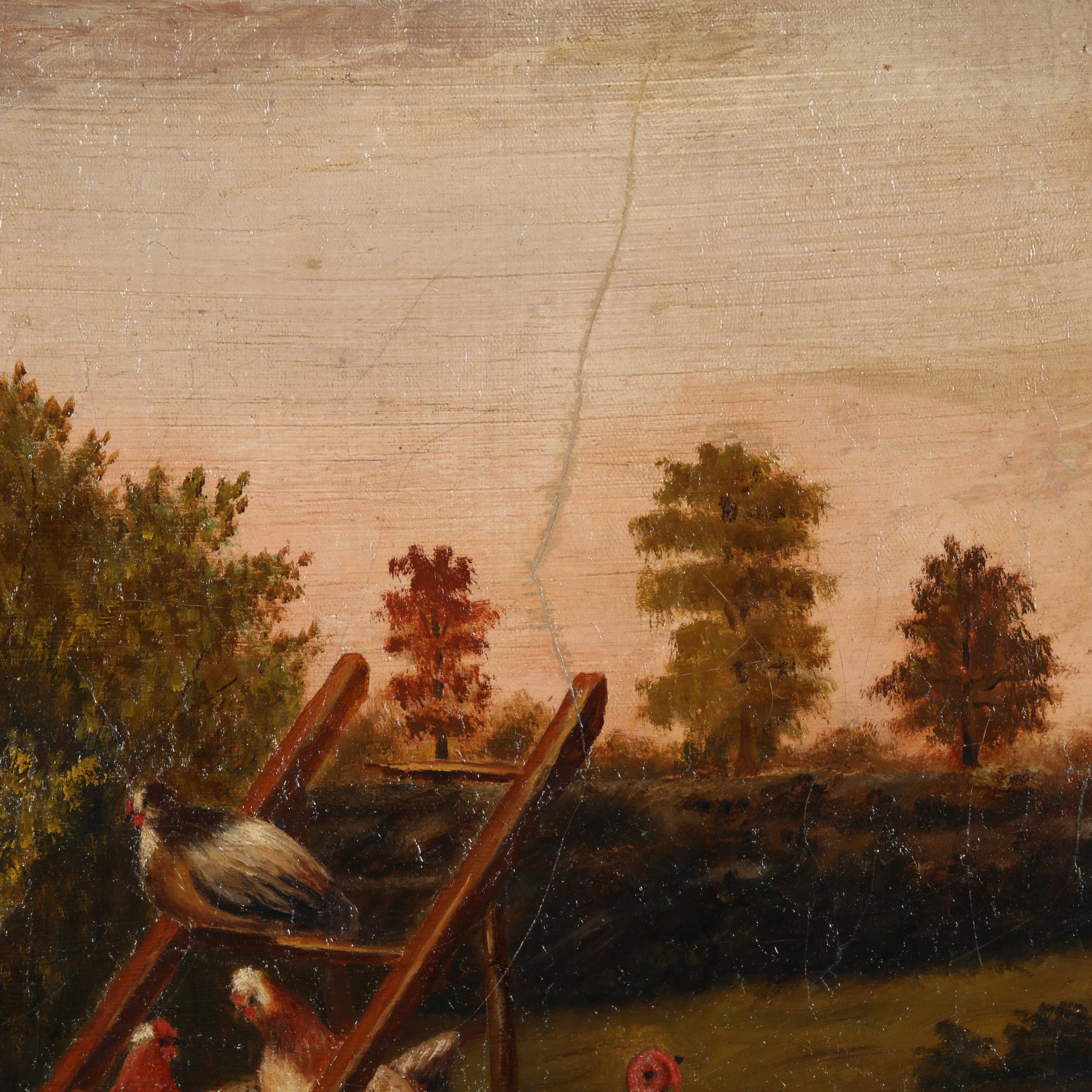 American School, 18th Century | Farm Scene with Livestock | MutualArt