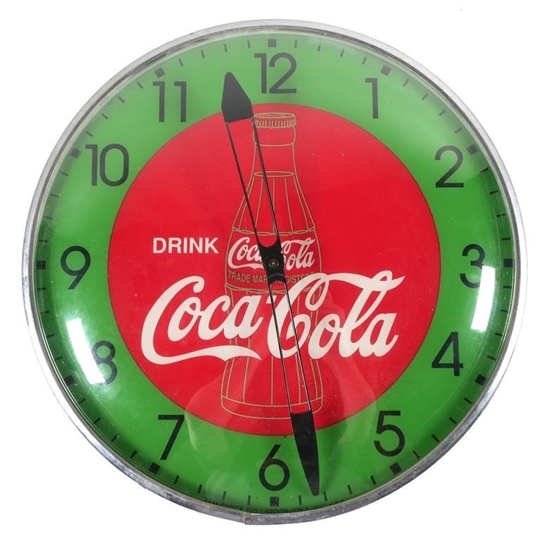 Coca Cola | DRINK COCA COLA Lighted Clock Sign (1950) | MutualArt
