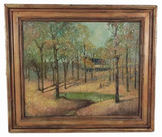 Edwin Ward | Forest Landscape with Pond | MutualArt