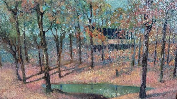 Edwin Ward | Forest Landscape with Pond | MutualArt