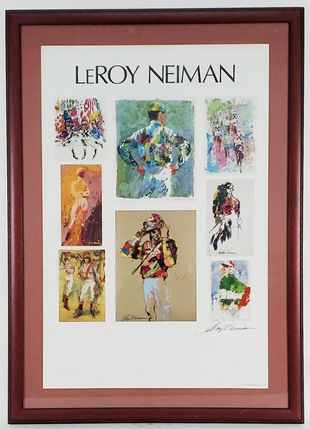 LeRoy Neiman | Leroy Nieman Jockeys Color Print Signed by the artist in ...