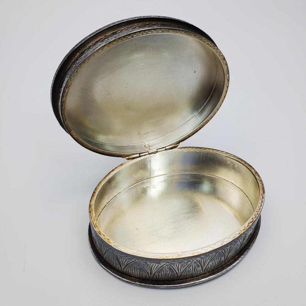 Sterling | Vintage 925 Sterling Silver Hand Painted Box | MutualArt