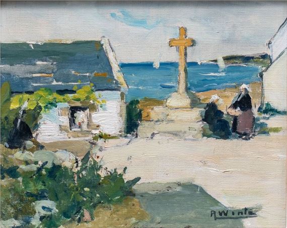 Raymond Wintz | Bretonnes près du calvaire | MutualArt