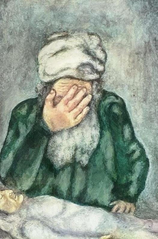 Marc Chagall | Abraham Crying for Sarah | MutualArt
