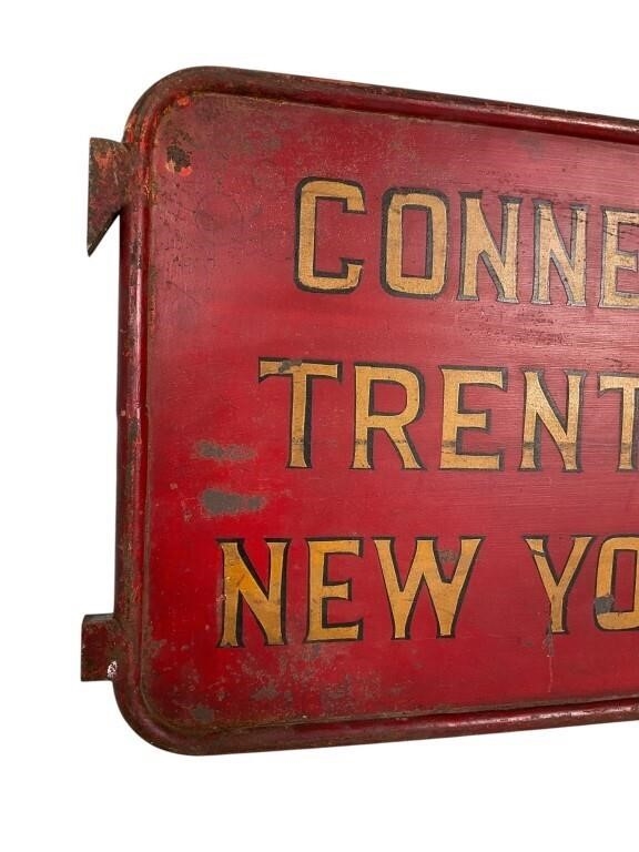 Directional | Vintage Double Sided Train Connection Sign | MutualArt