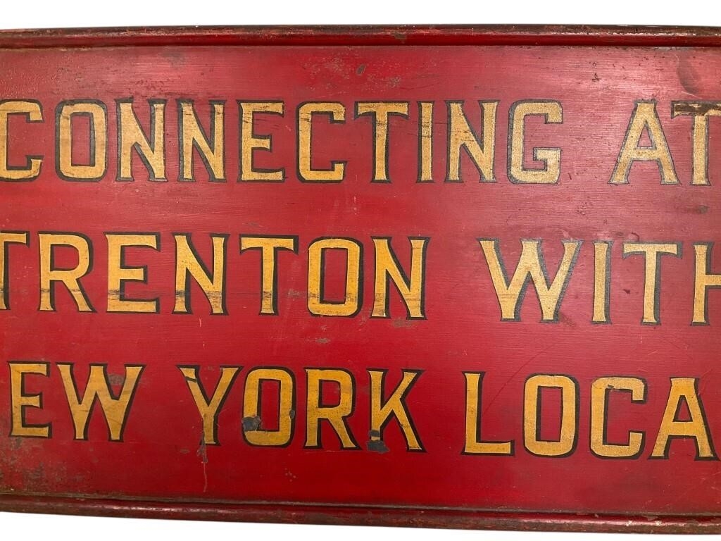 Directional | Vintage Double Sided Train Connection Sign | MutualArt