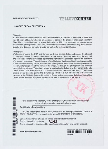 Formento & Formento | Smoke Break Cinecitta | MutualArt