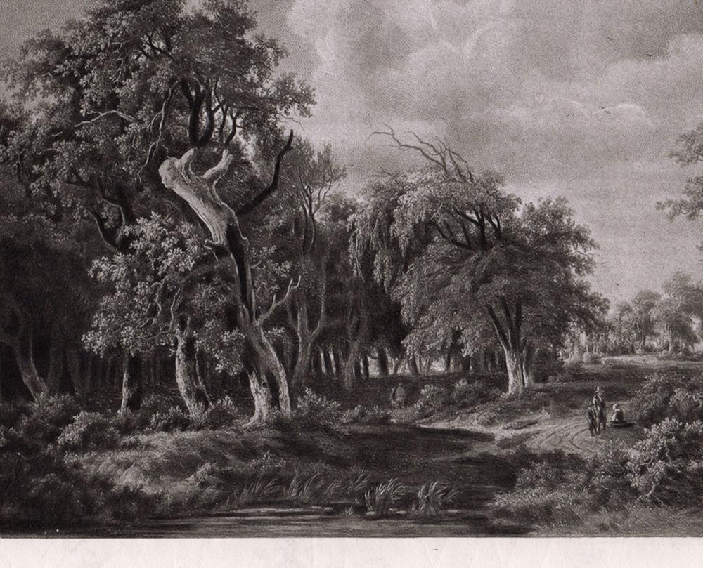 Meindert Hobbema | Meindert Hobbema Woodland Landscape 1885 print ...