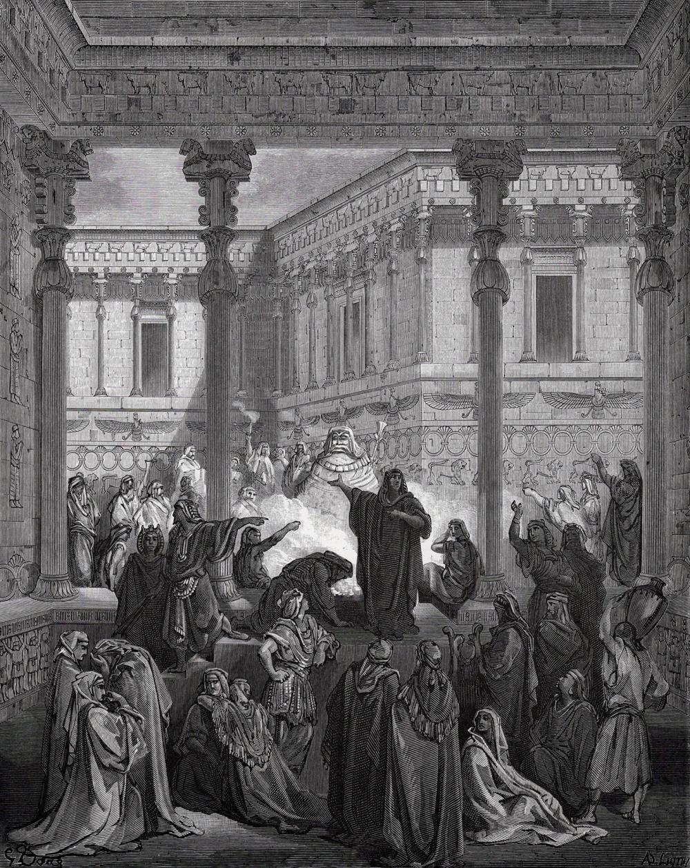 Gustave Doré | Gustave DORE 1800s Biblical Woodcut Daniel & the Priests ...