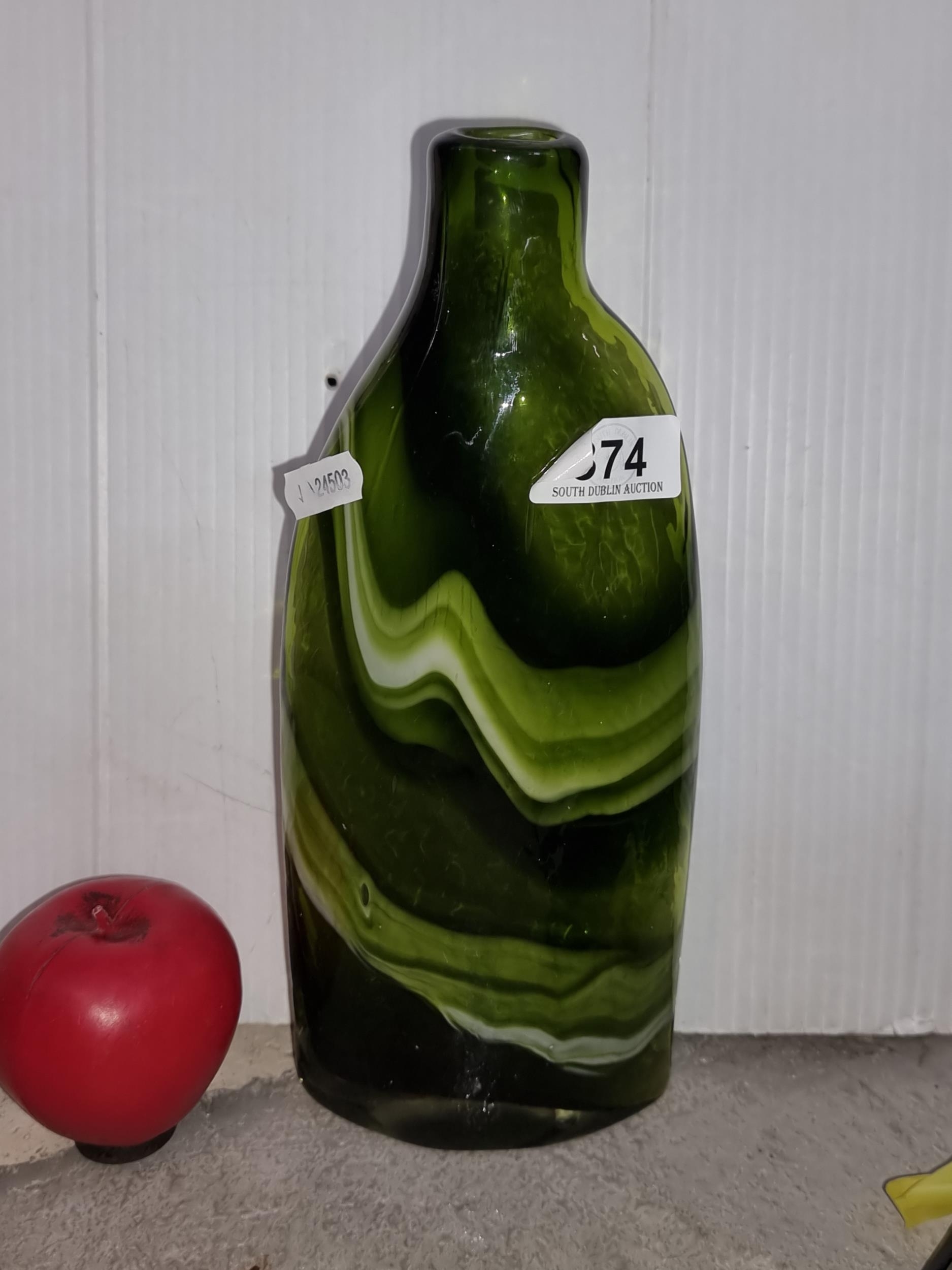 Art Glass Studio | A wonderful midcentury art glass studio flat vase ...