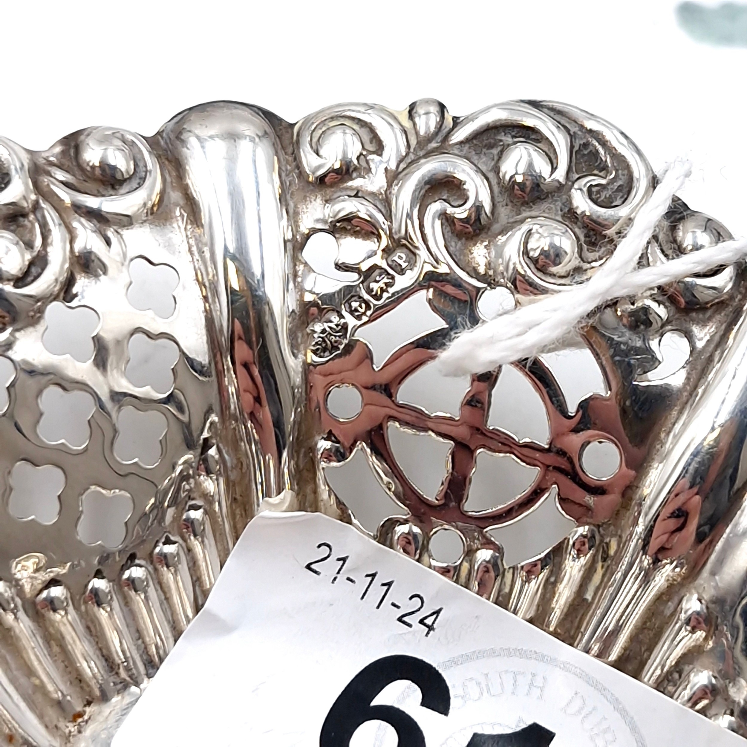 Sterling | A sterling silver pin dish hallmarked Birmingham - . Wei ...