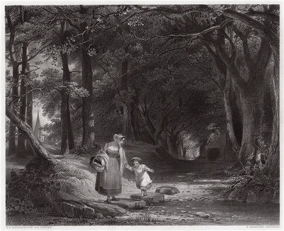 William Frederick Witherington | The Stepping Stones (1853) | MutualArt