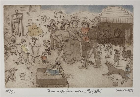 Christopher Orr | Down on the Farm with a Little Fiddle 1971 (1971 ...