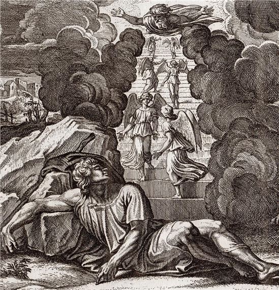 Raffaello Sanzio | Raphael 1649 Engraving Vatican Jacob's Dream | MutualArt