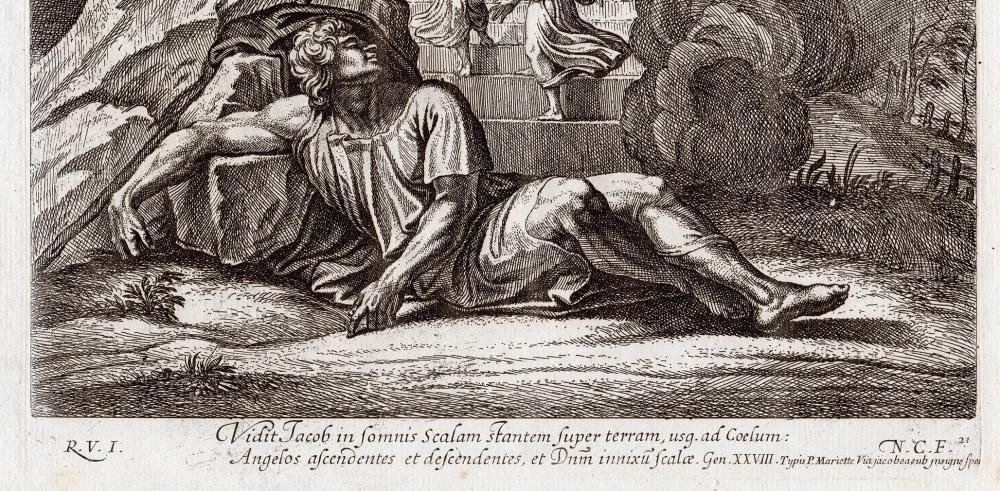 Raffaello Sanzio | Raphael 1649 Engraving Vatican Jacob's Dream | MutualArt