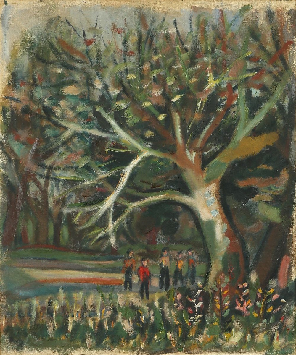 Israel Paldi | Figures Under the Tree | MutualArt