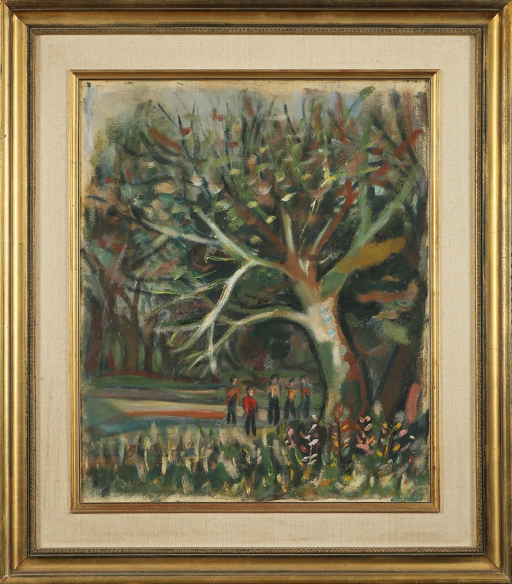 Israel Paldi | Figures Under the Tree | MutualArt