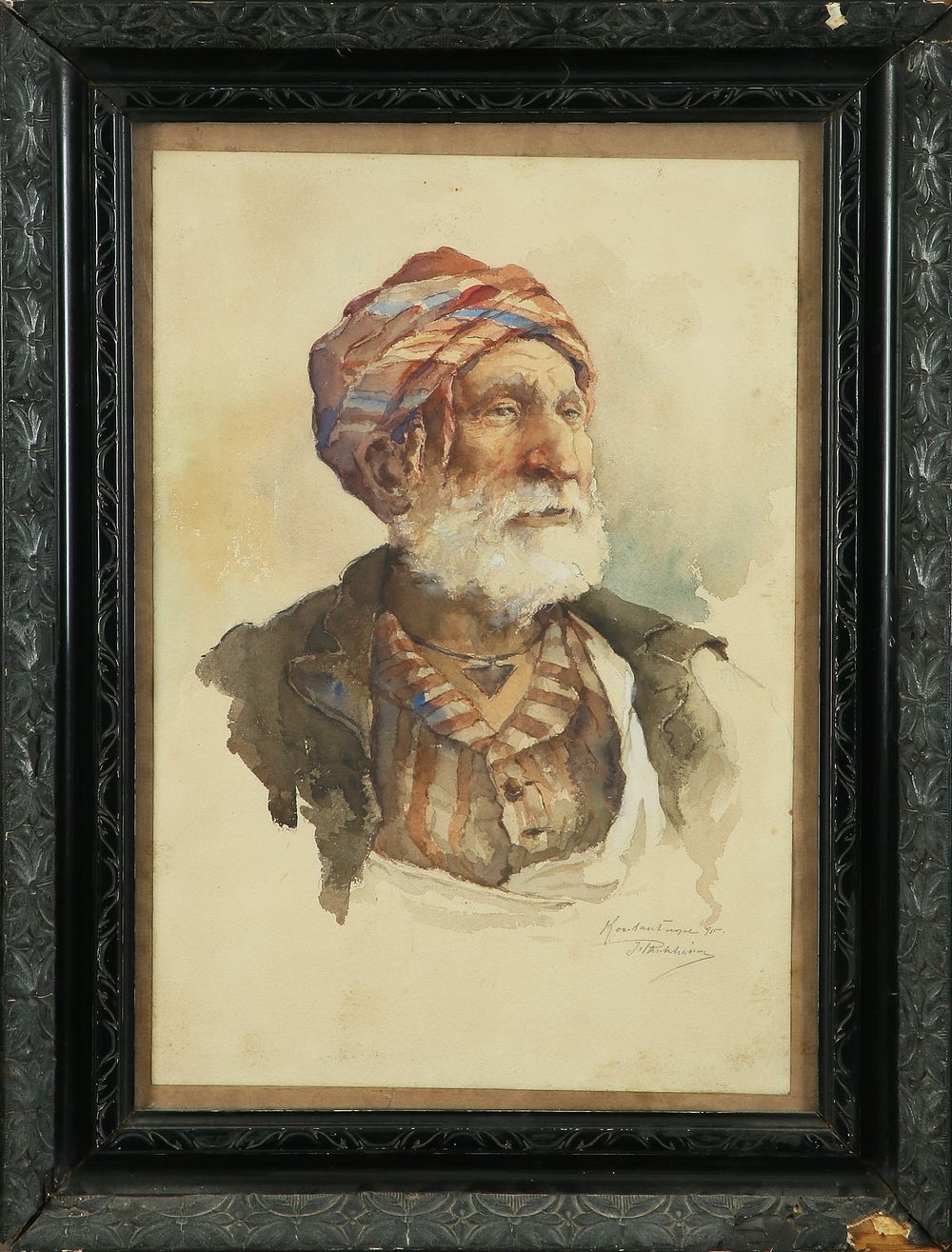 Józef Pankiewicz | A Figure with a Beard (1915) | MutualArt