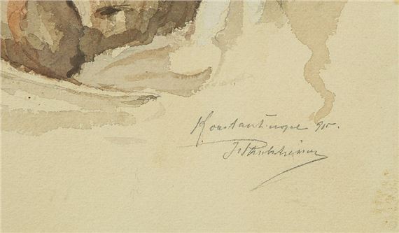 Józef Pankiewicz | A Figure with a Beard (1915) | MutualArt