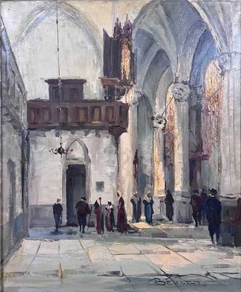 Jan Bévort | Kircheninterieur (1917) | MutualArt