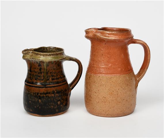 Richard Batterham | a salt-glazed stoneware jug, and a smaller ash ...