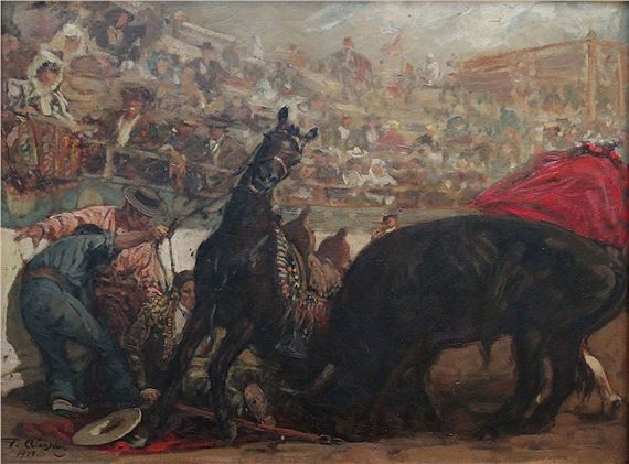 Georgi Konstantinovich Savitsky | Bullfight (1919) | MutualArt