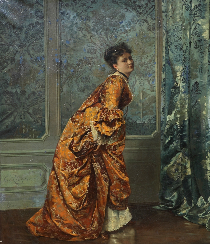 Edouard Frederic Wilhelm Richter | La nouvelle robe/The New Gown (Das ...