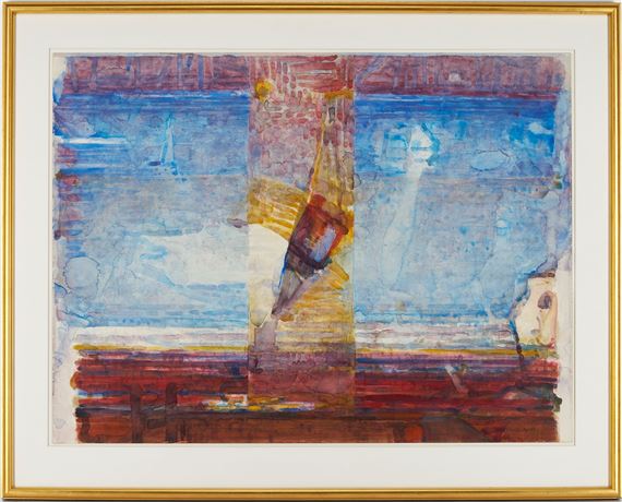 Carl Sublett | Large Abstract Watercolor by Carl Sublett (1991) | MutualArt