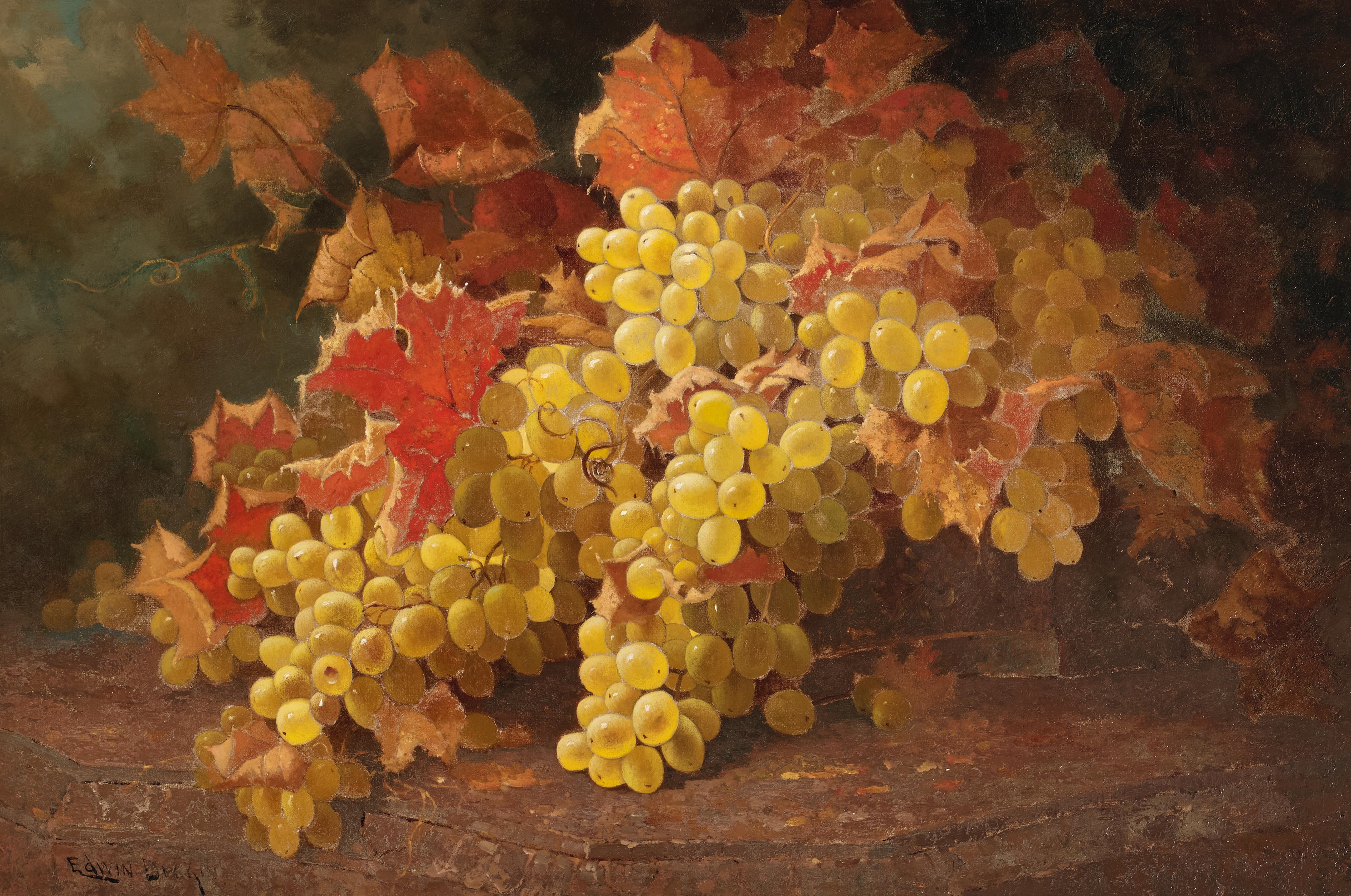 Edwin Deakin | Still Life with Grapes | MutualArt