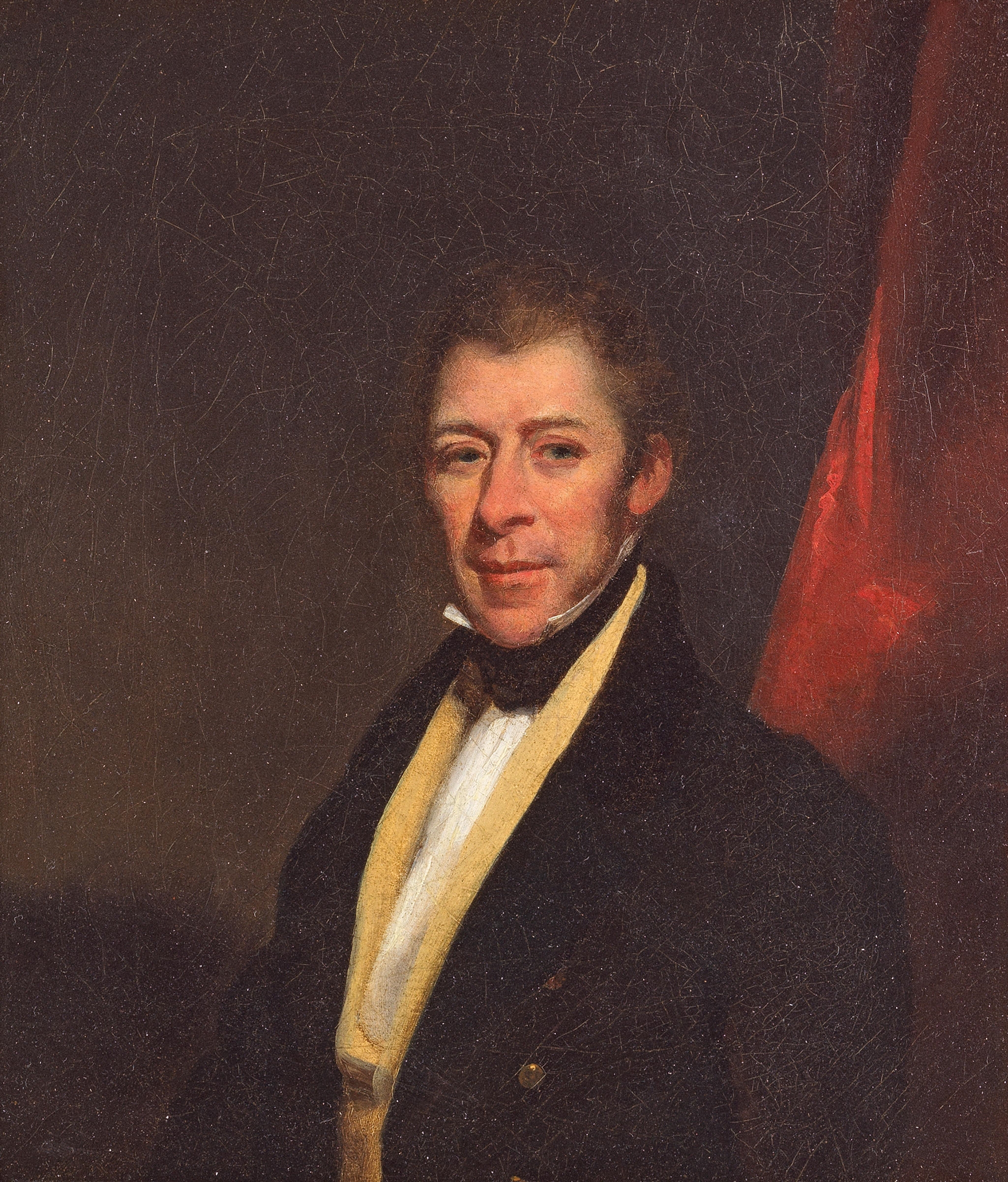 George Chinnery | Portrait of a gentleman wearing a black coat and ...